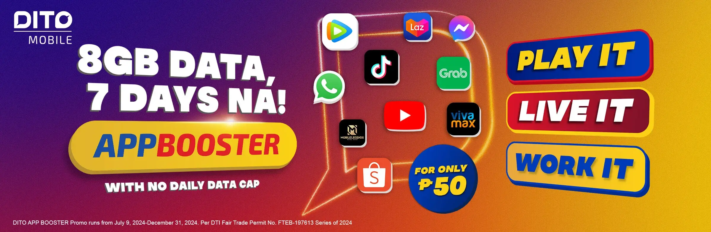 DITO Mobile Prepaid - Unli Calls & Texts For 30 days!